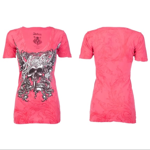 Affliction | Tops | Archaic By Affliction Womens Tshirt Grace Biker ...